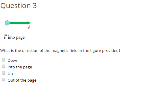 Solved Question 3 F into page What is the direction of the | Chegg.com