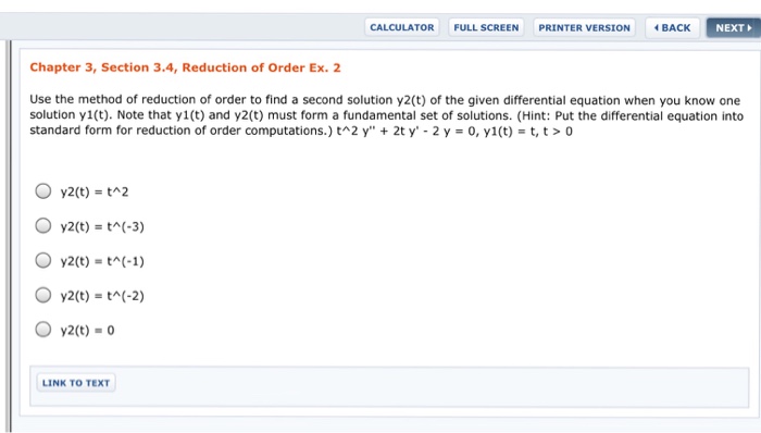 Solved CALCULATOR FULL SCREEN PRINTER VERSION BACK NEXT | Chegg.com