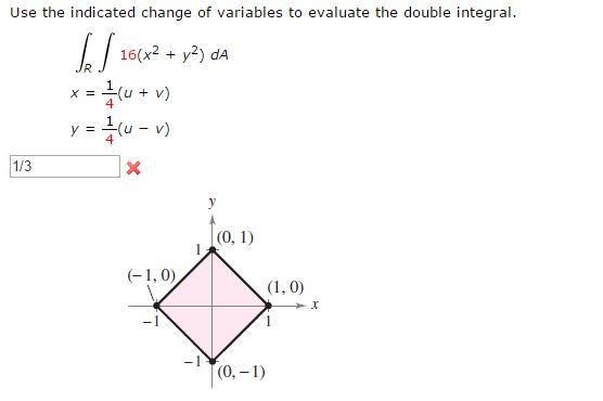 Solved Use the indicated change of variables to evaluate the | Chegg.com Solved Use the indicated change of variables to evaluate the | Chegg.com