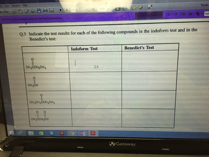 Solved Indicate the test results for each of the following | Chegg.com