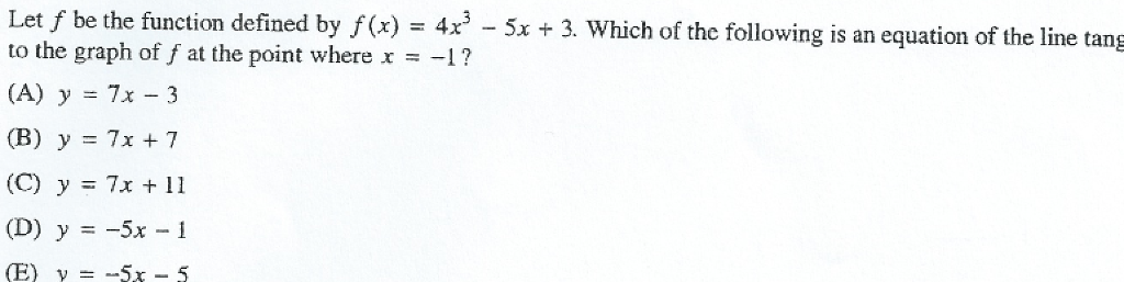 Solved Let f be the function defined by f(x) = 4x^3-5x+3. | Chegg.com