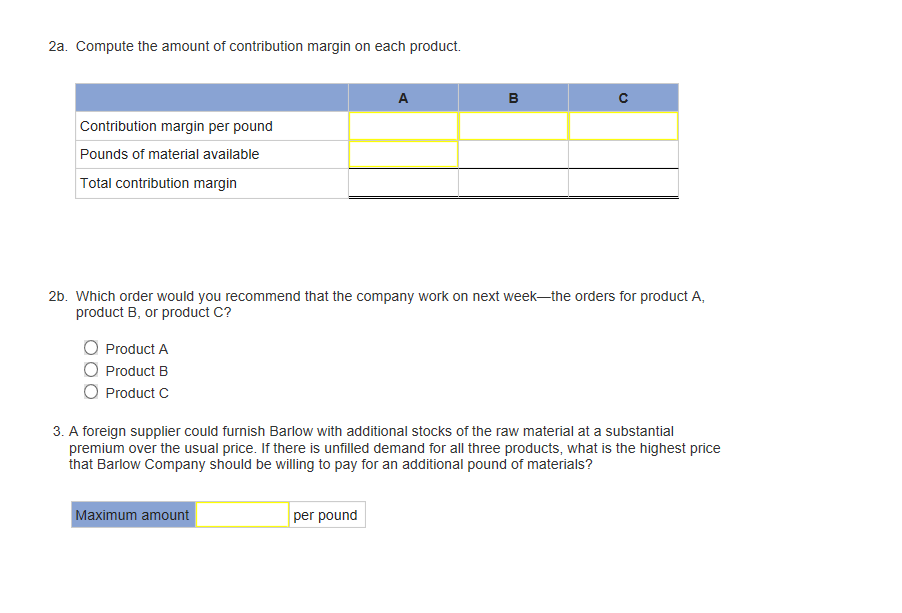 Solved Exercise 10-8 Utilization of a Constrained Resource | Chegg.com