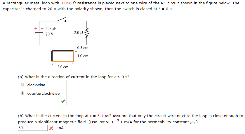 Solved A rectangular metal loop with 0.056 ? resistance is | Chegg.com