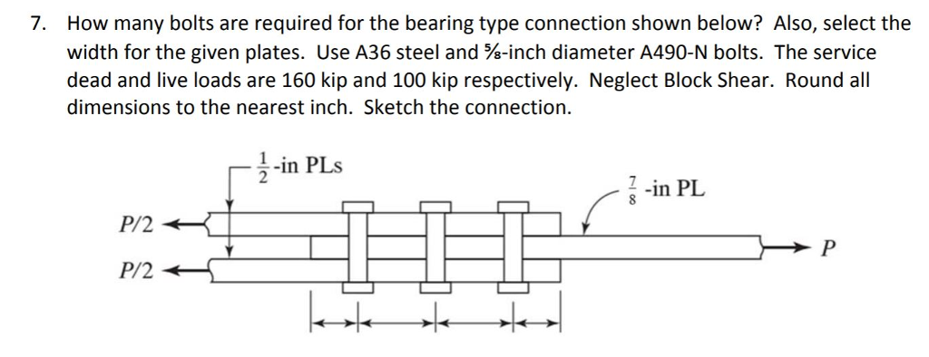 Solved How many bolts are required for the bearing type | Chegg.com