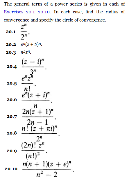 Solved The general term of a power series is given in each | Chegg.com