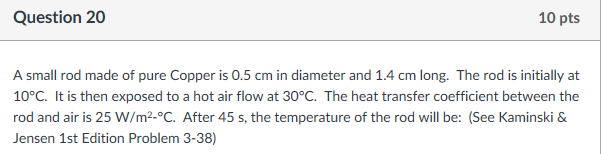 Solved A small rod made of pure Copper is 0.5 cm in diameter | Chegg.com