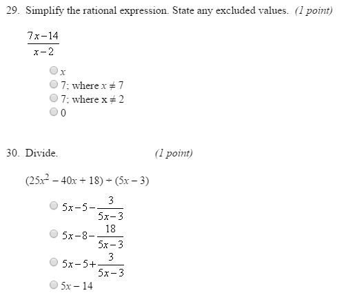 Solved Simplify the rational expression. State any excluded | Chegg.com