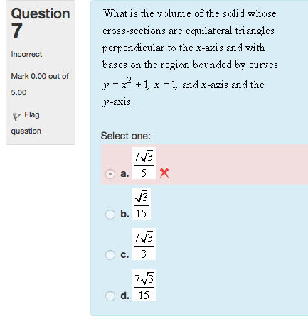 Solved What is the volume of the solid whose cross-sections | Chegg.com