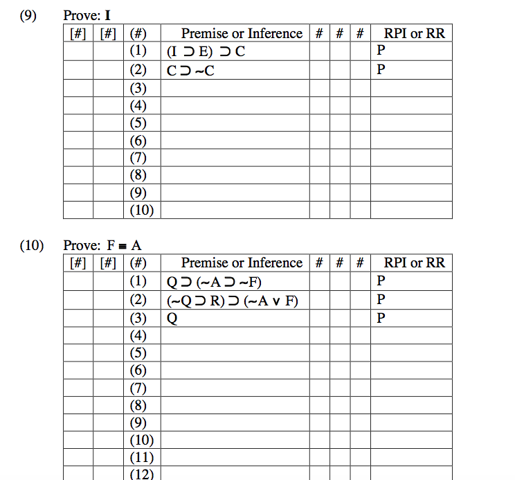 Solved Rules Of Proper Inference Rpd 1 Opo Modus Ponens 