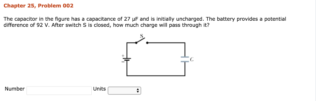 Solved Chapter 25, Problem 002 The capacitor in the figure | Chegg.com Solved Chapter 25, Problem 002 The capacitor in the figure | Chegg.com