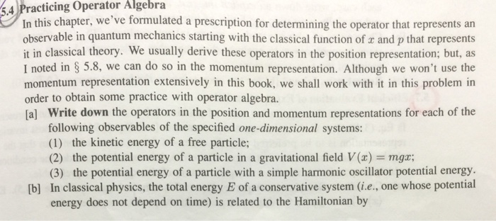 Solved .4 Practicing Operator Algebra In this chapter, we've | Chegg.com