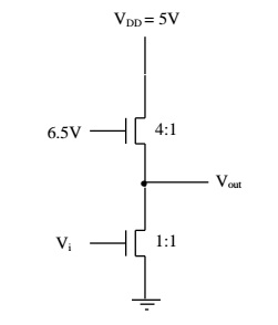 Solved Consider the following NMOS enhancement load inverter | Chegg.com