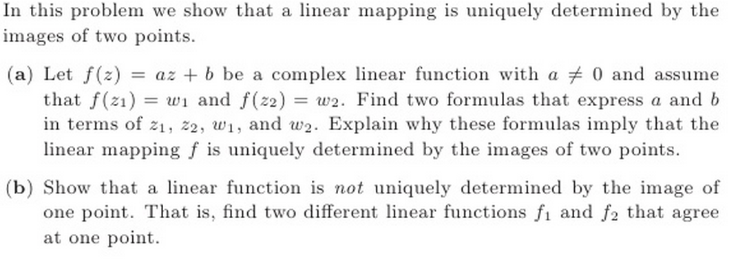 Solved In this problem we show that a linear mapping is | Chegg.com