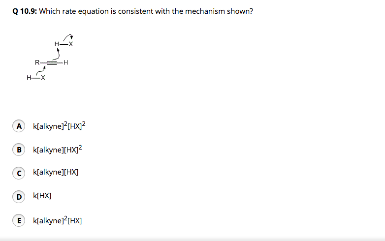 Solved Which rate equation is consistent with the mechanism | Chegg.com