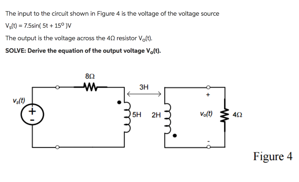 Solved The input to the circuit shown in Figure 4 is the | Chegg.com