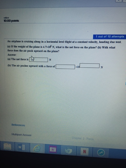 Solved An airplane is cruising along in a horizontal level | Chegg.com