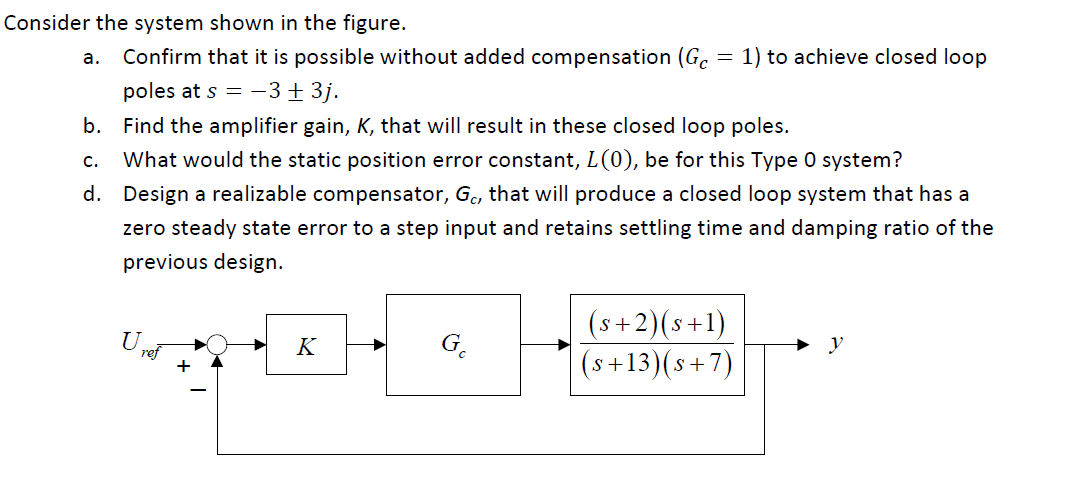 Solved Consider the system shown in the figure. a. Confirm | Chegg.com