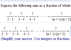 Solved Express the sum as a fraction of whole numbers in | Chegg.com