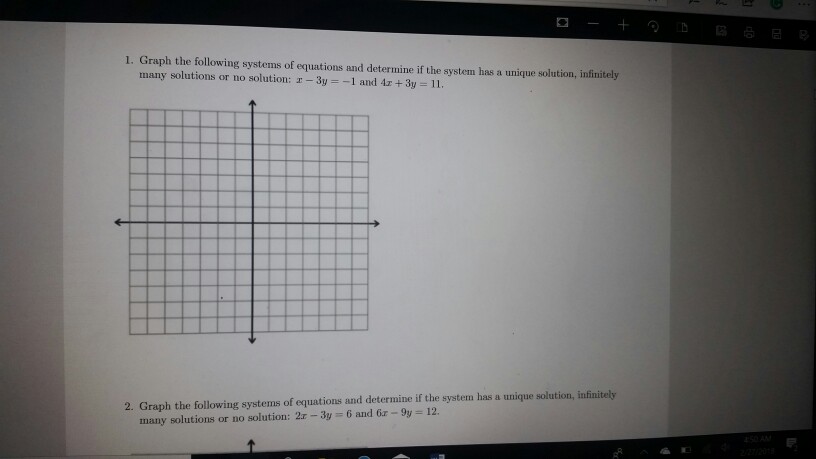 Solved 1. Graph the following systems of equations and | Chegg.com