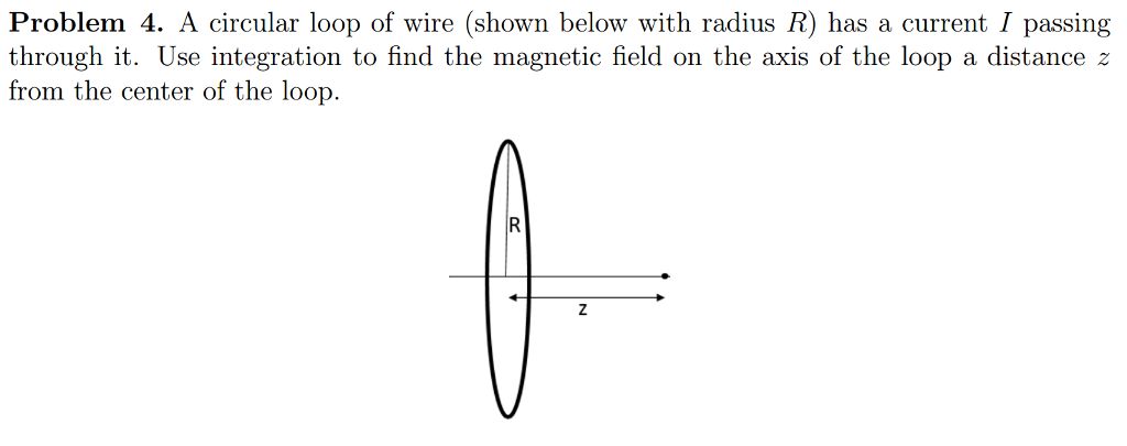 Solved A circular loop of wire (shown below with radius R) | Chegg.com