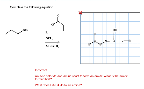 Solved Complete the following equation. NH2 OH 1. NEt | Chegg.com