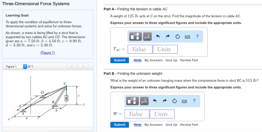 Solved Three-Dimensional Force Systems Learning Goal: To | Chegg.com