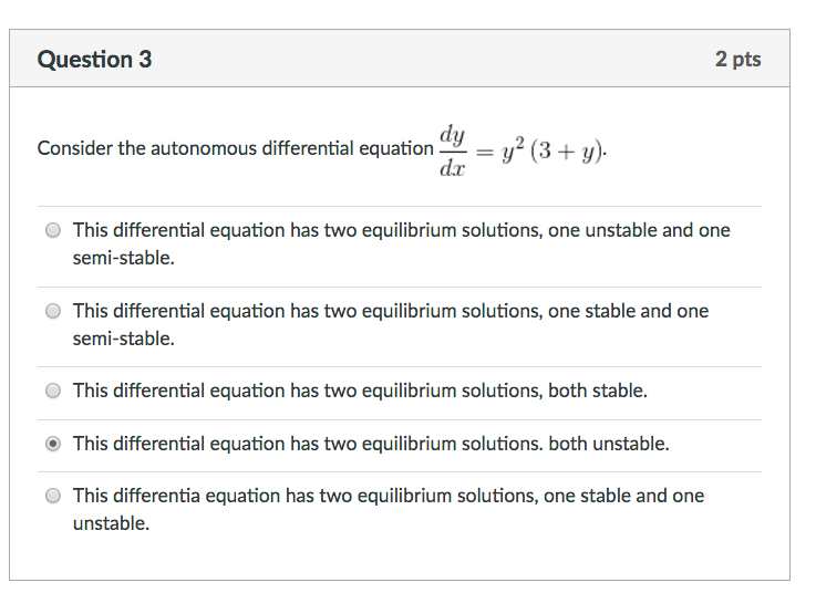 Solved Consider the autonomous differential equation dy/dx = | Chegg.com Solved Consider the autonomous differential equation dy/dx = | Chegg.com