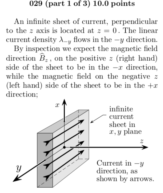 Solved 029 (part 1 of 3) 10.0 points An infinite sheet of | Chegg.com