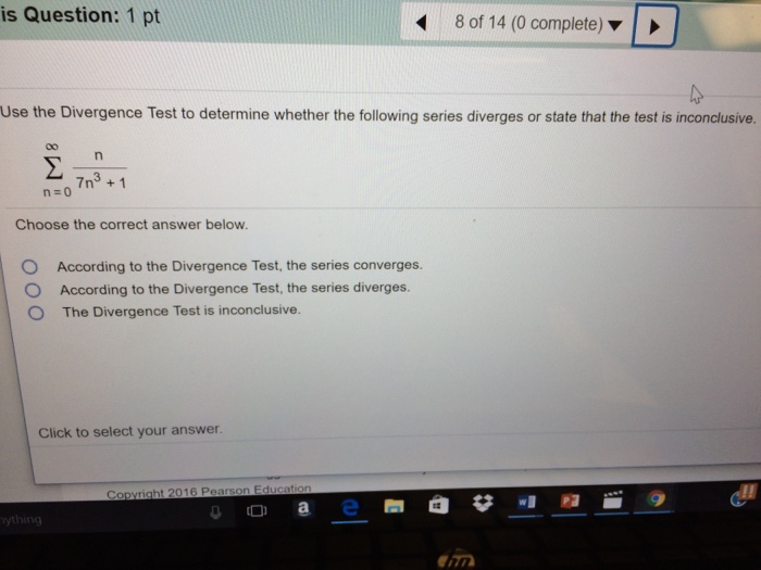 Solved Use the Divergence Test to determine whether the | Chegg.com Solved Use the Divergence Test to determine whether the | Chegg.com
