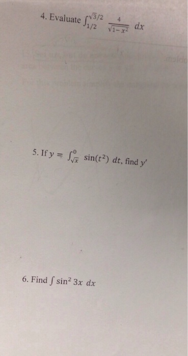 Solved Evaluate 4/ square root (1-x^2) between the limits | Chegg.com