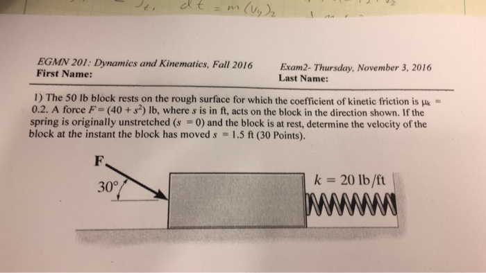 Solved The 50 lb block rests on the rough surface for which | Chegg.com