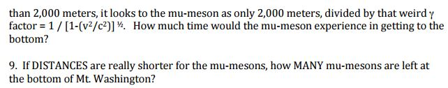Solved Part B: As seen by the mu-meson 6. How LONG does it | Chegg.com