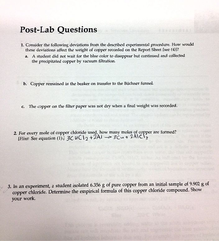 Post-Lab Questions Consider the following deviations | Chegg.com