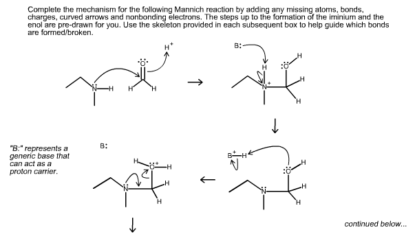 Solved Complete the structures of the the iminium and enol | Chegg.com