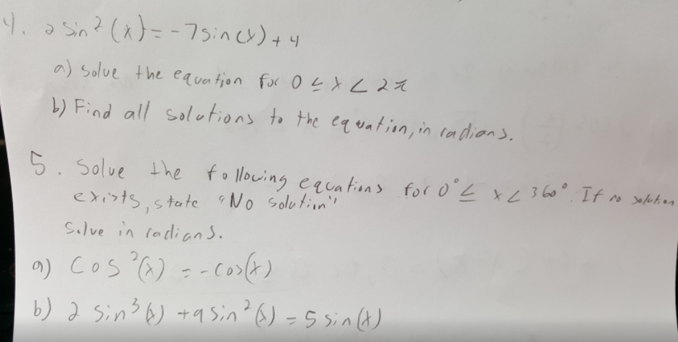 Solved Sin (x) = -7 sin (lambda) + solve the equation for 0 | Chegg.com