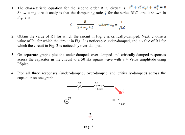 Solved 1. The characteristic equation for the second order | Chegg.com