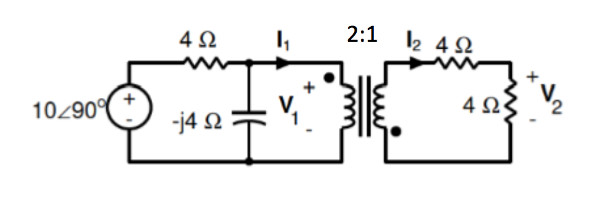 Solved Find the voltages and currents, V1, V2, I1, I2 in the | Chegg.com