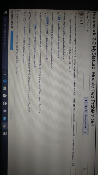 Solved Homework: 2-2 MyStatLab: Module Two Problem Set 3 6 | Chegg.com