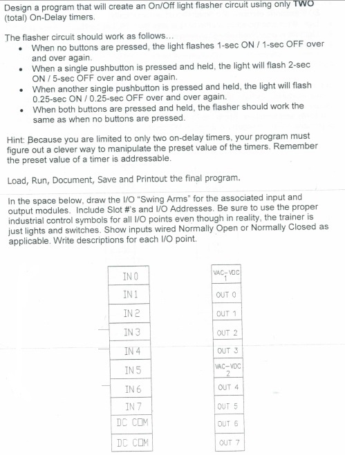 Using RSLogix 500 PLC simulator Write a plc Program | Chegg.com