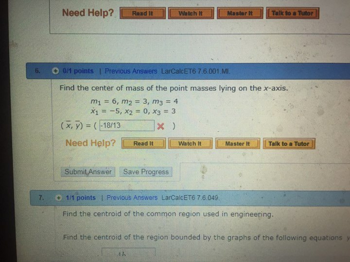 Solved Find the center of mass of the point masses lying on | Chegg.com