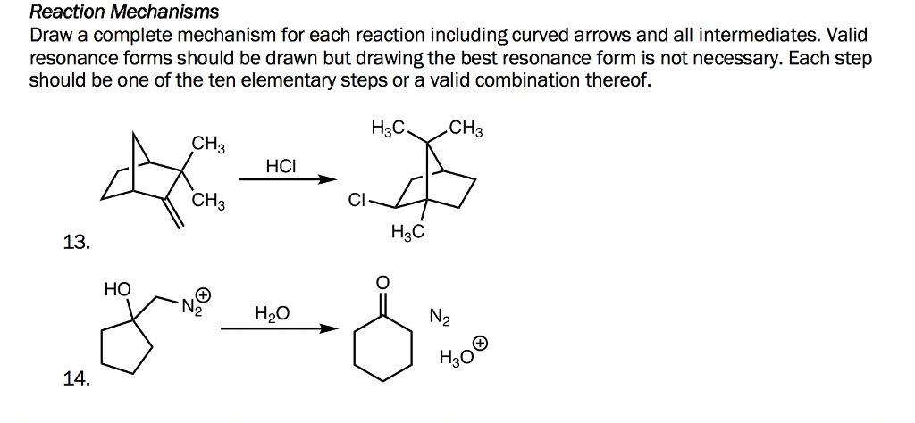 Solved Reaction Mechanisms Draw a complete mechanism for | Chegg.com