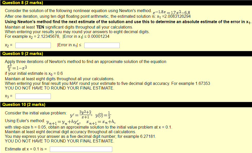 Solved Consider the solution of the following nonlinear | Chegg.com