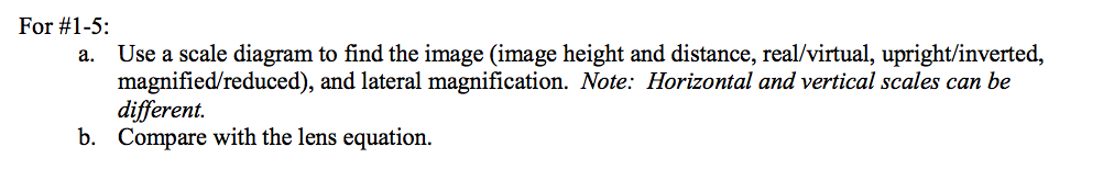 Solved For #1-5: a. Use a scale diagram to find the image | Chegg.com