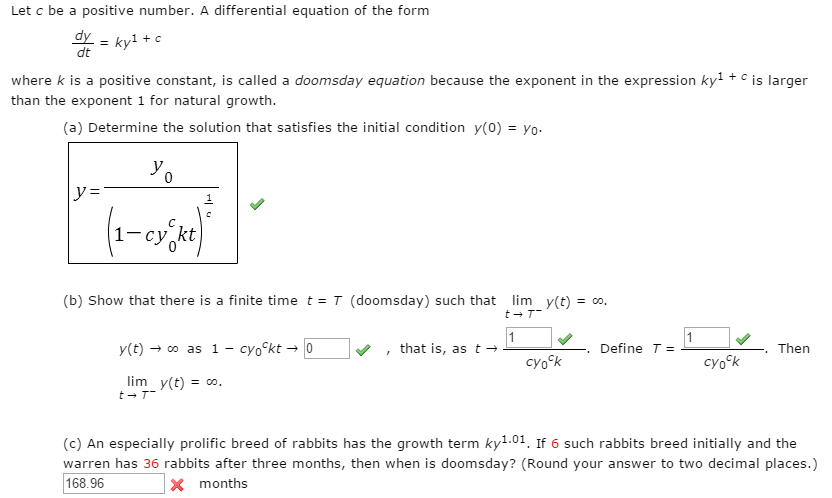 Solved Let c be a positive number. A differential equation | Chegg.com Solved Let c be a positive number. A differential equation | Chegg.com