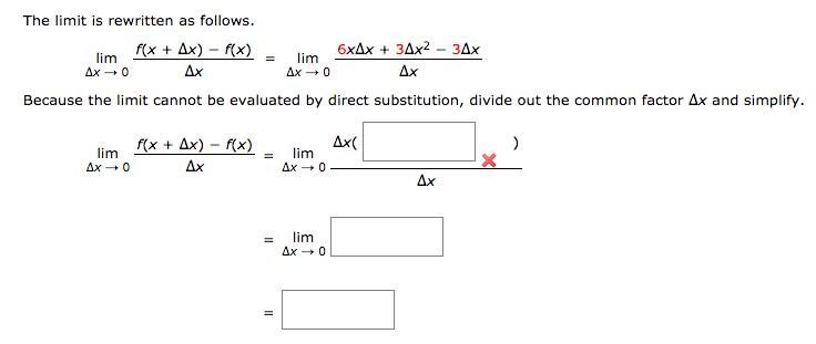 Solved The limit is rewritten as follows. lim_Delta x | Chegg.com