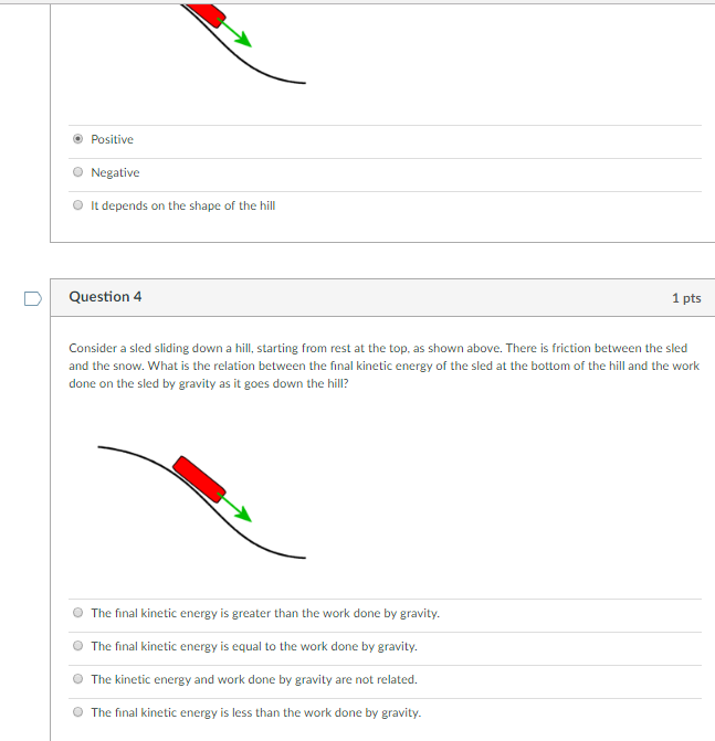 Solved 3. Consider a sled sliding down a frictionless hill | Chegg.com