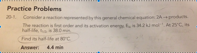 Solved Practice Problems 20-1. Consider a reaction | Chegg.com