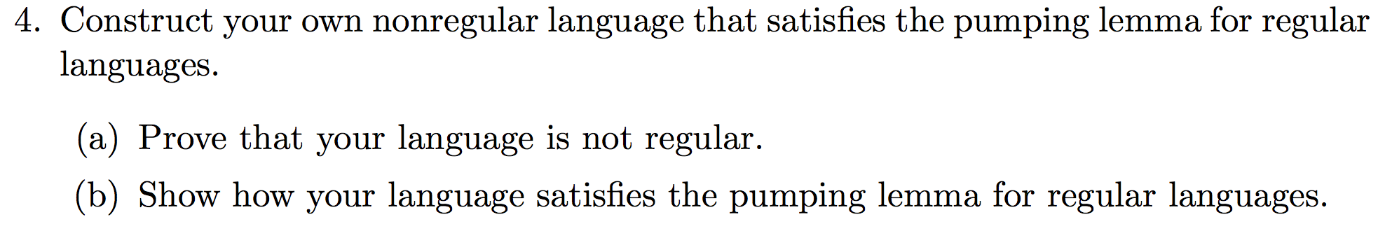 Solved Construct your own non regular language that | Chegg.com