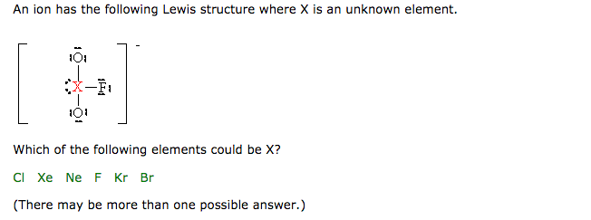 Solved An ion has the following Lewis structure where S is | Chegg.com