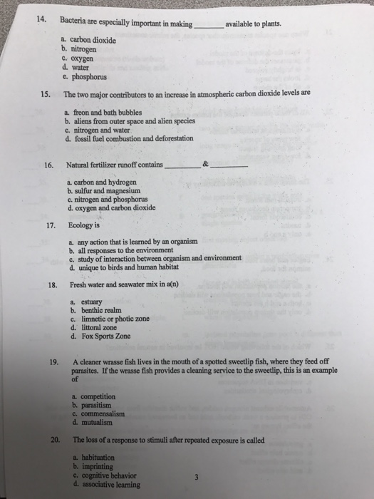 Solved Multiple Choice 1. Darwin claimed that the | Chegg.com